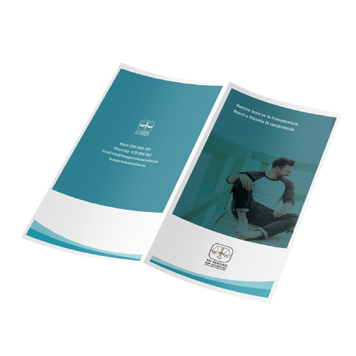 100 DIPTICOS CARTA AMBOS LADOS COUCHÉ 130GRS – PRINTEO