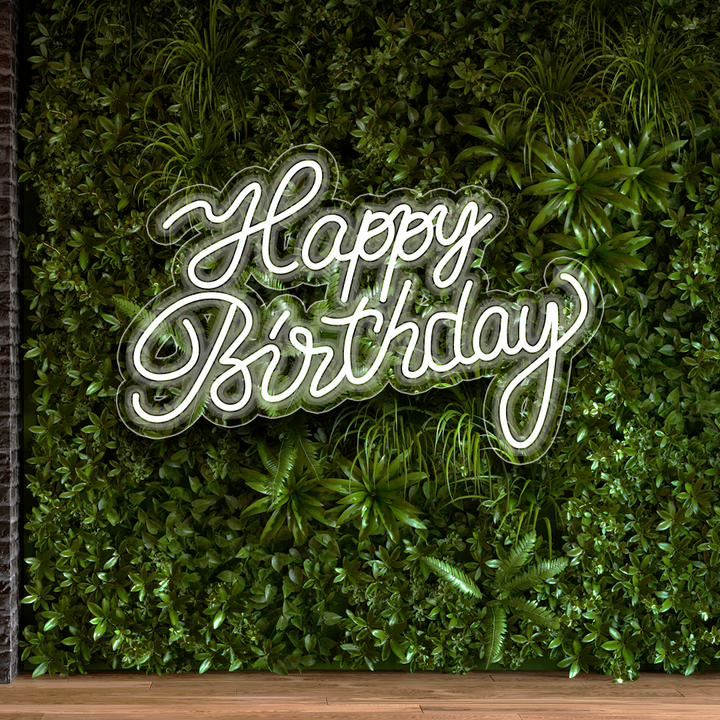 Letrero Neon HAPPY BIRTHDAY 1 renglones – PRINTEO
